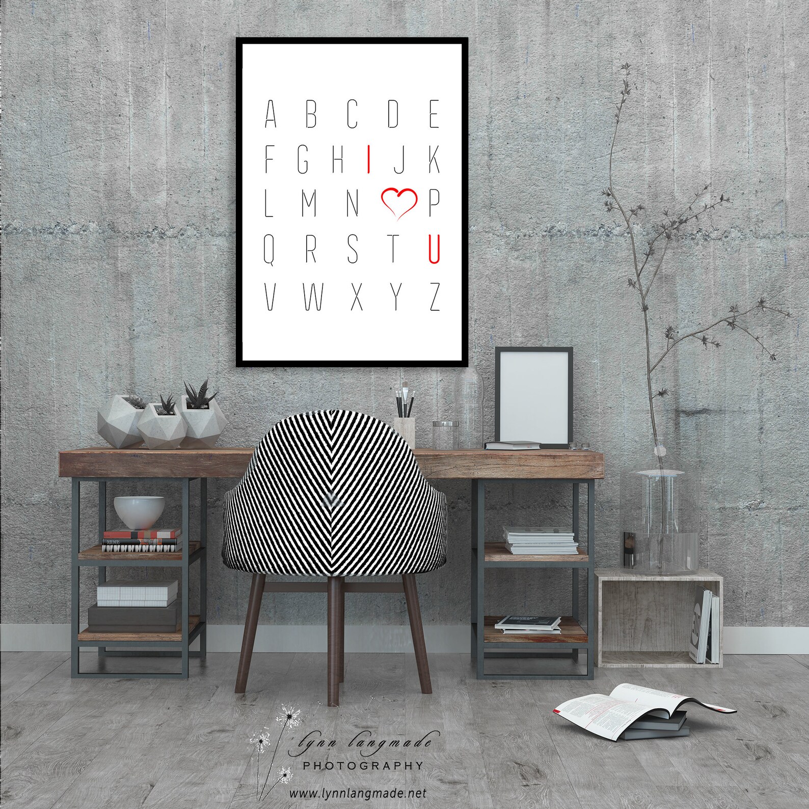 Valentines Gift I Love You Word Art Alphabet Poster - Etsy