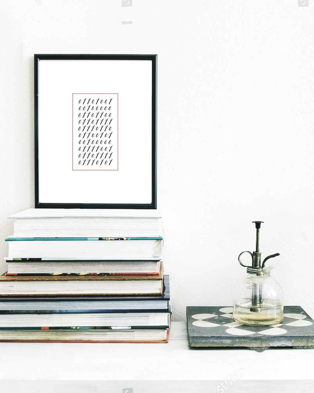 I Love You in Binary Binary Quote, Black and White Valentines Day Gift ...