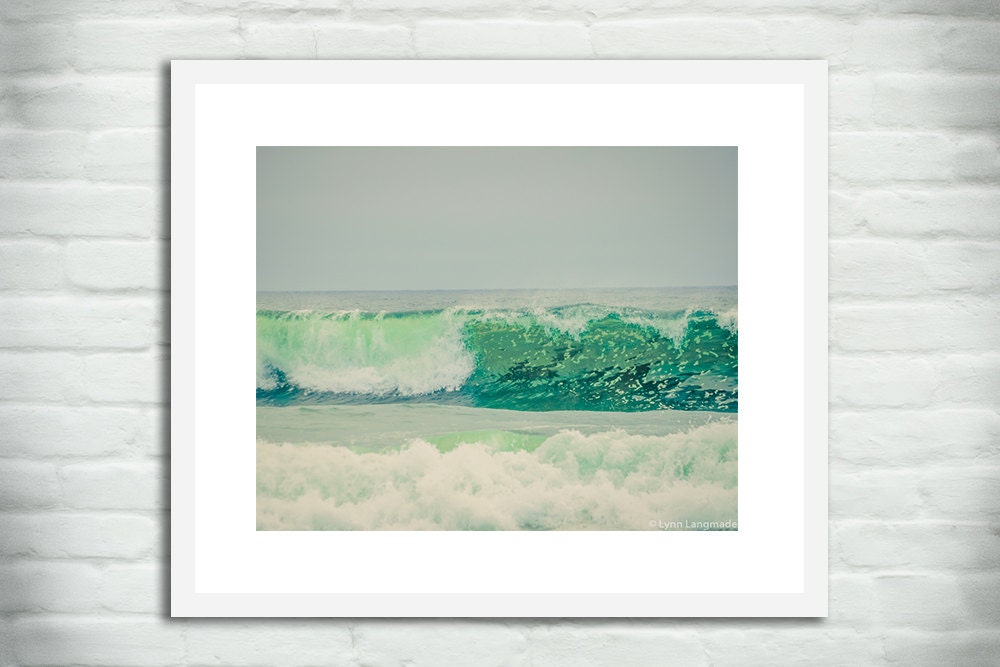 Beach Photography sea green ocean wave California 11x14 | Etsy