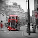 London Bus Wall Art London Bus Print 16x20, Black White Red, London Red ...