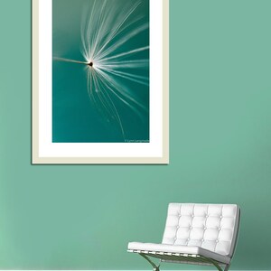 Teal Dandelion Art Dandelion Seed Teal Blue 8x12 Prints 24x36 Large ...