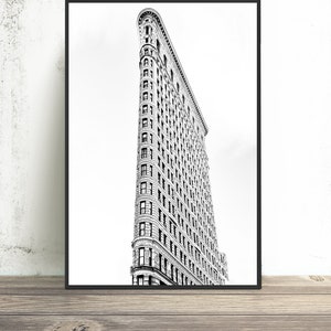 Flatiron Building Print - Flat Iron New York, Large White Wall Art ...