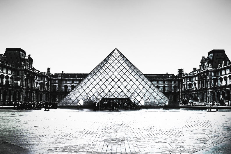 Louvre Photography Louvre Prints Louvre Courtyard Paris | Etsy