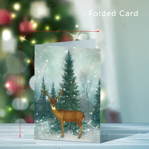 Printable Christmas Card Holiday Card Template Reindeer - Etsy