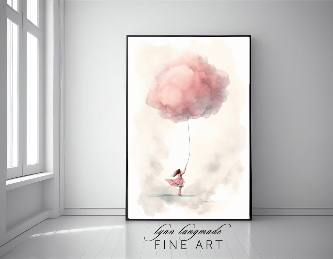 Cotton Candy Cloud Wall Art - Whimsical Cloud Print for Nursery - Etsy