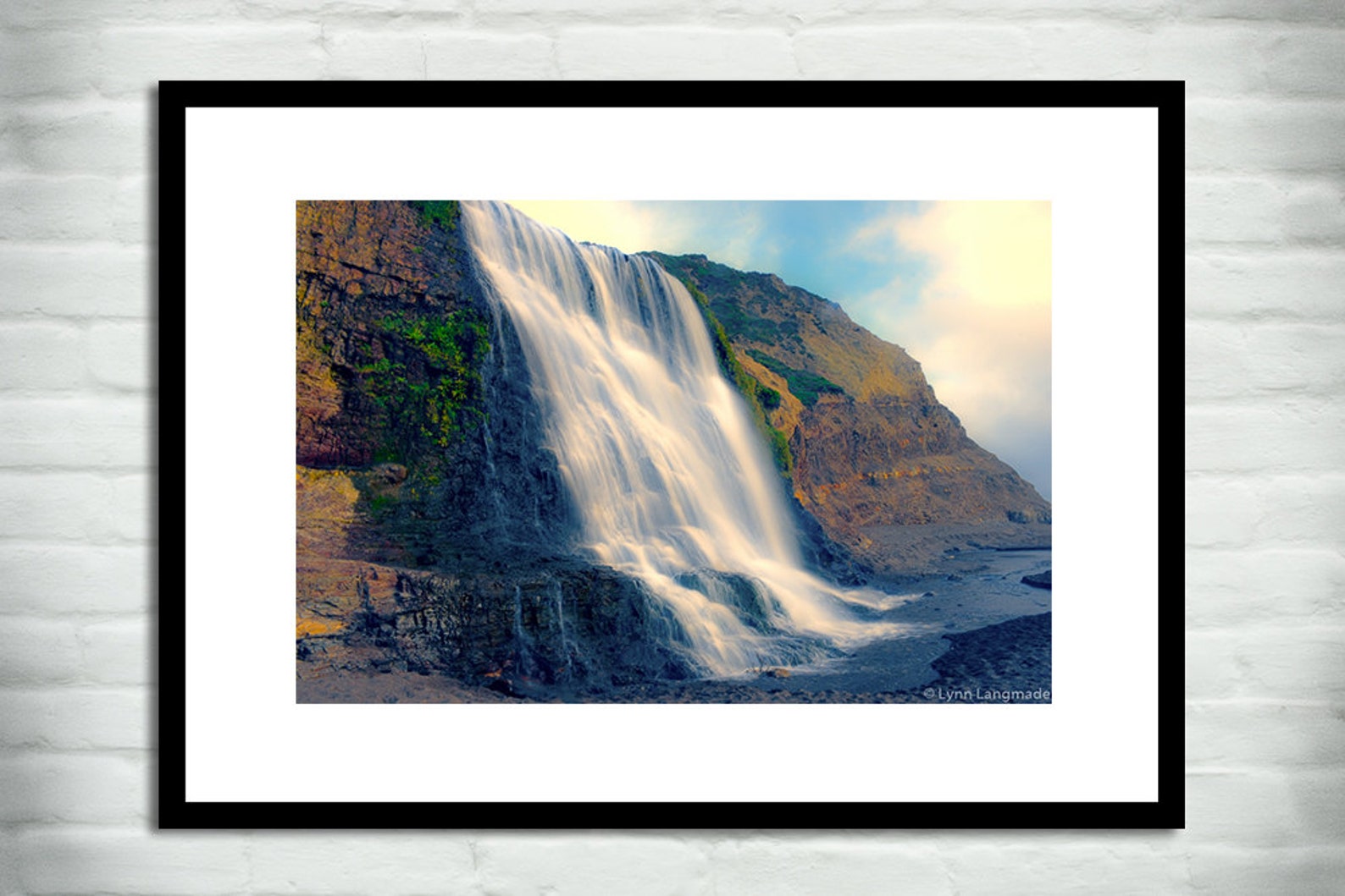 Waterfall Print Beach Waterfall Bathroom Wall Art Beach - Etsy