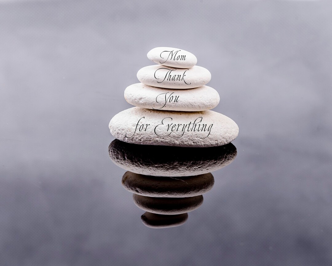 Mothers Day Gift Digital Download - Zen Stones Mom Quote Print Black ...
