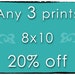 DISCOUNT PHOTO SET Any 3 Prints Three 8x10 Photographs of - Etsy