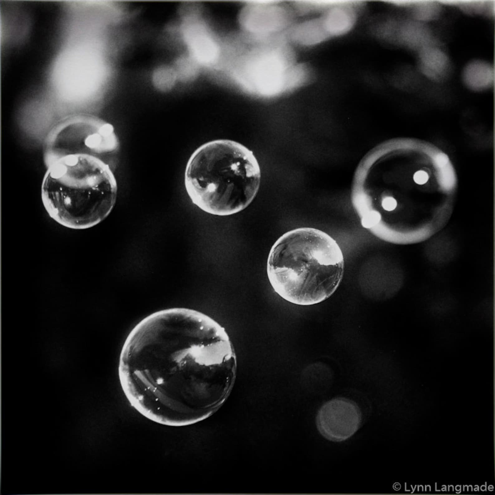 Black and White Photography - Bubbles Formation Bathroom Decor Bath ...