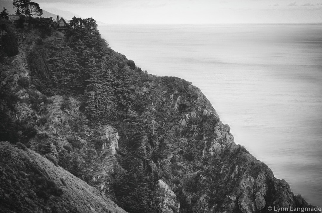 Black and White Coastal Photography Big Sur Coastal Ridge Pacific Ocean ...