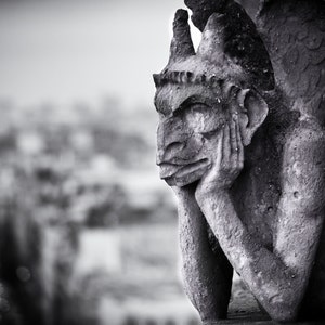 Gargoyles Print Set - Set of 4 Prints of Paris Gargoyles, Notre Dame ...