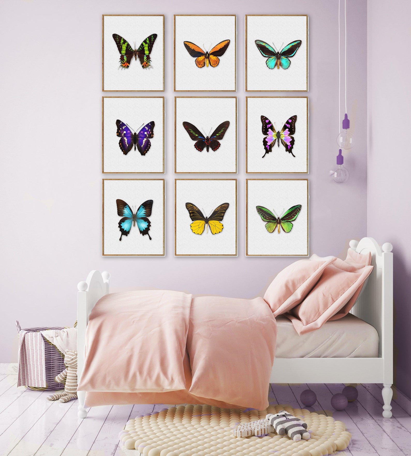 Butterfly Gifts Butterfly Prints SET of 9 Real Rainbow - Etsy