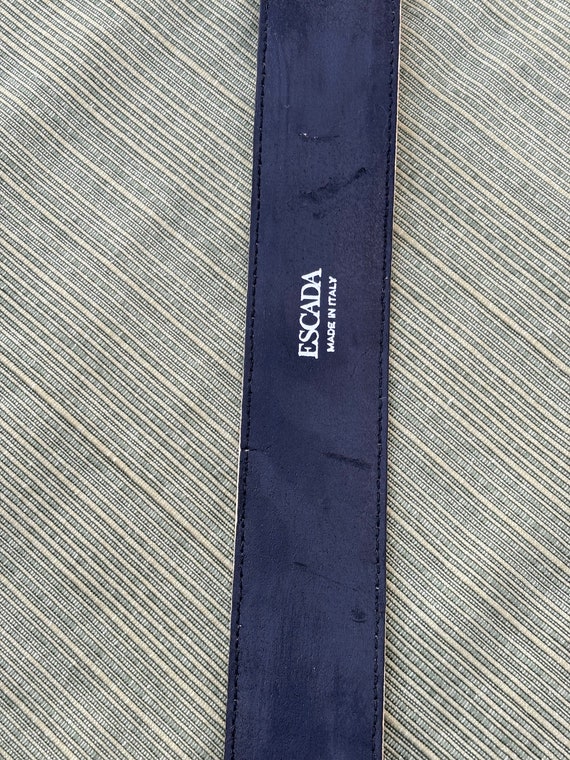 ML Escada Belt, Croco Embossed Belt Size Small, Beige… - Gem