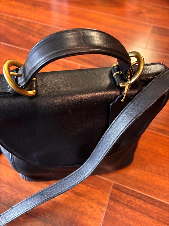 Coach SoHo Top Handle Handbag 1990s Navy - Gem