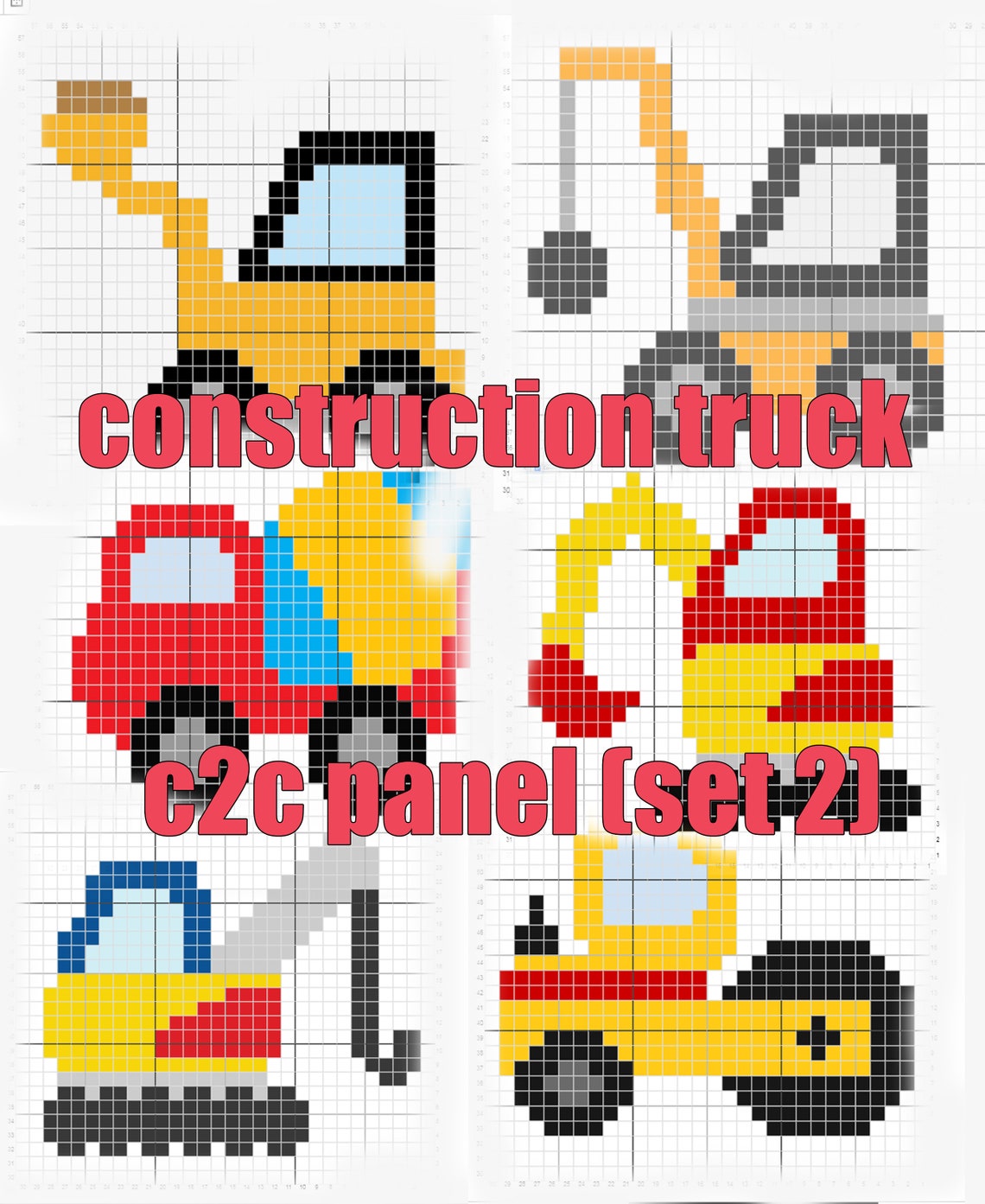 Construction Truck Panel C2c Patterns (set 2) - Graphs (read ...