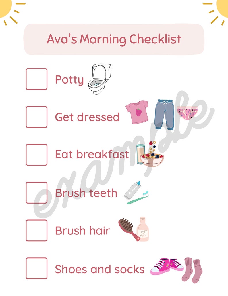 Customizable Visual Schedule or Checklist for Children - Etsy