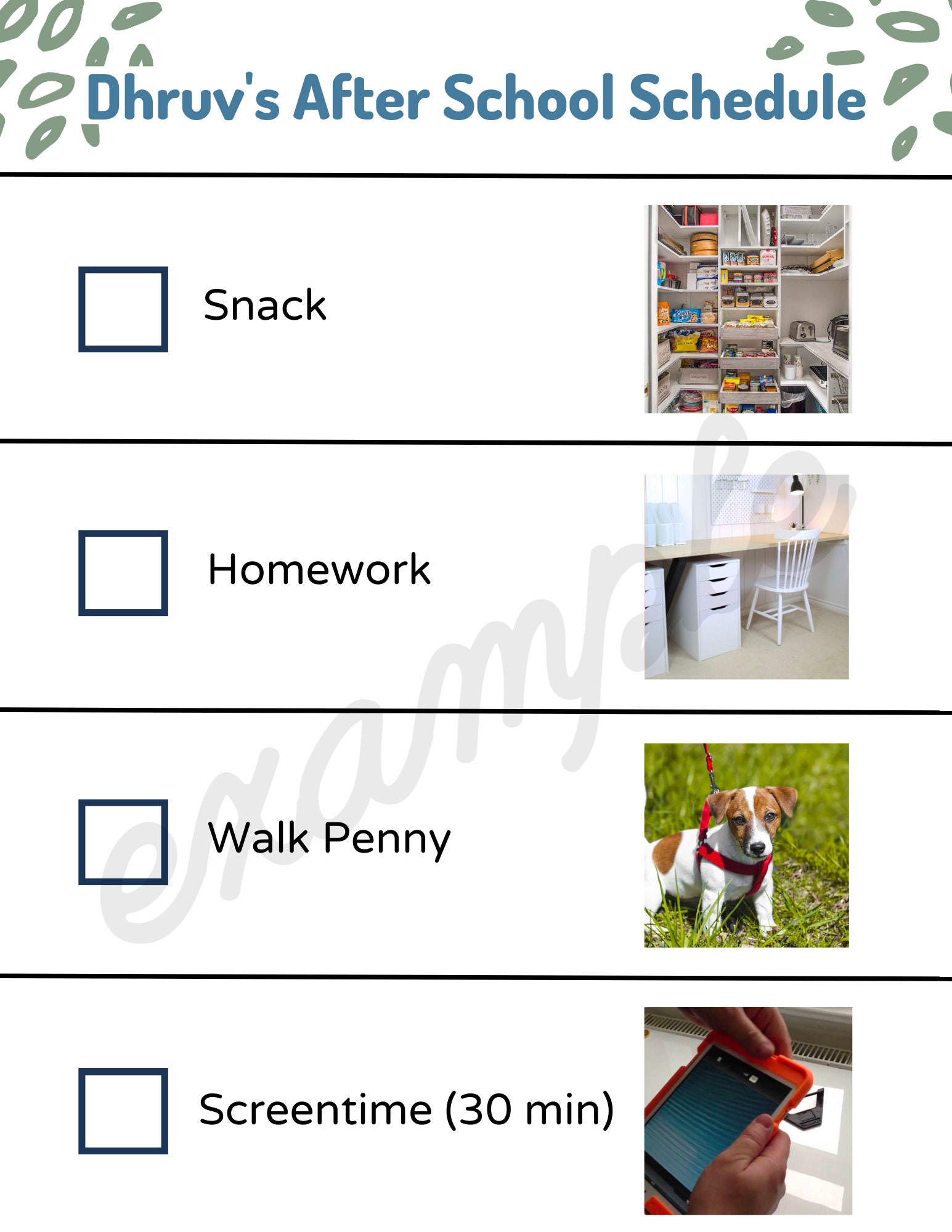 Customizable Visual Schedule or Checklist for Children - Etsy