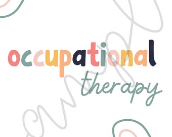 OT Handprints Neutral Wall Art, Occupational Therapy Office Decor, Cute ...