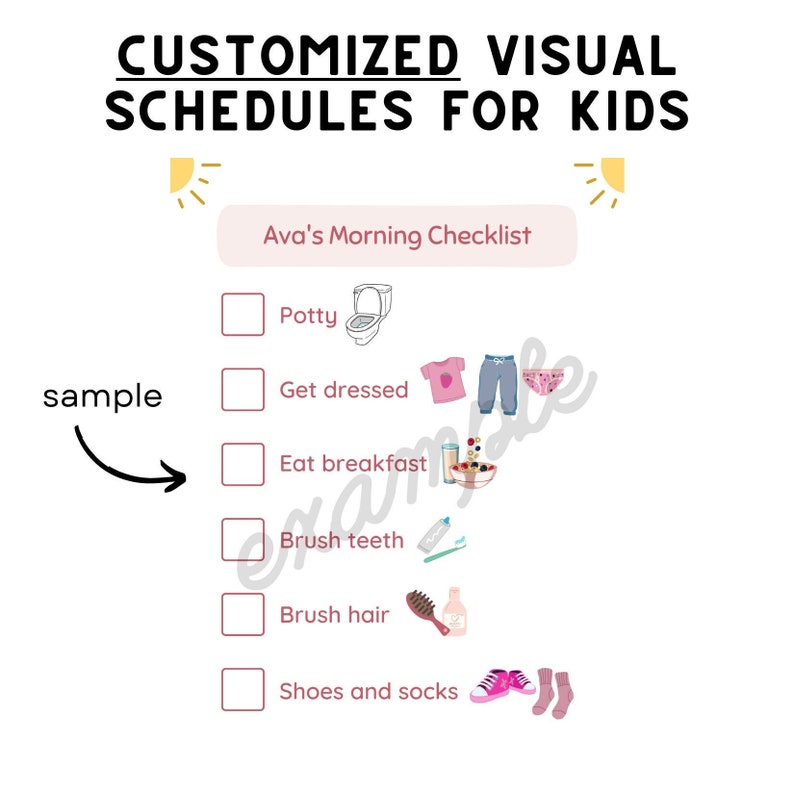Customizable Visual Schedule or Checklist for Children - Etsy