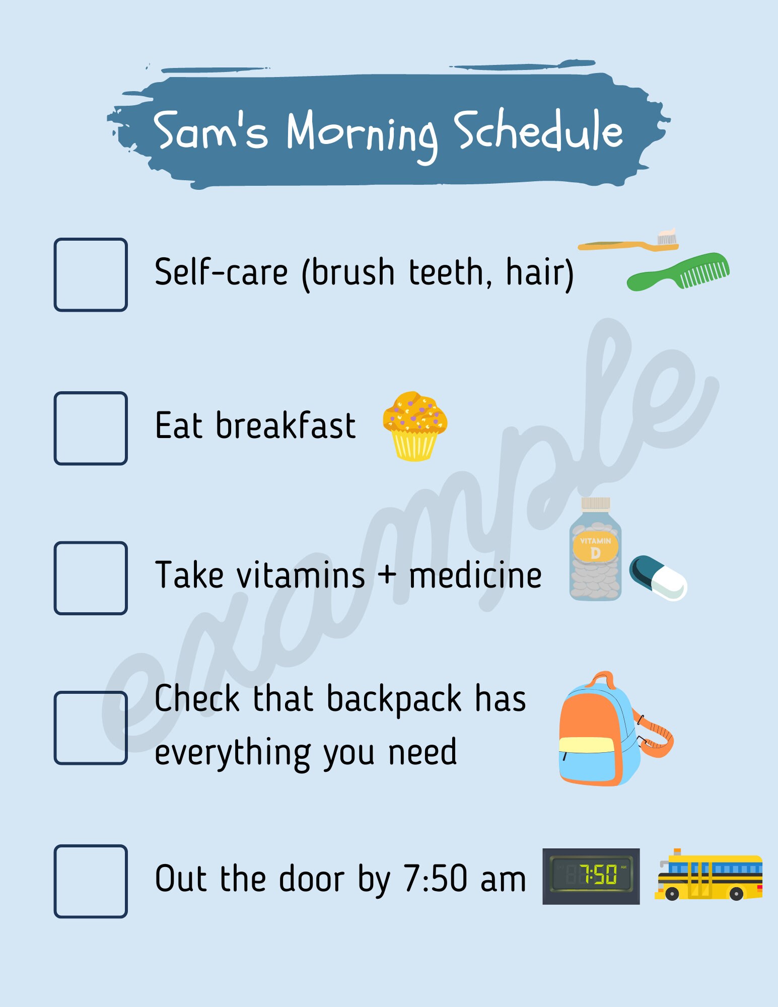 Customizable Visual Schedule or Checklist for Children - Etsy
