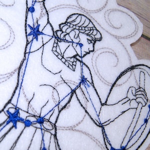 Orion the Hunter Stellar Constellation Iron on Embroidery Patch ...