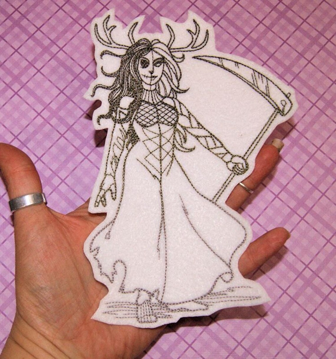 Hel Norse Goddess Iron on Embroidery Patch Mtcoffinz - Etsy
