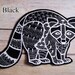 Raccoon Black White Iron on Embroidery Patch Mtcoffinz - Choose Size - Etsy