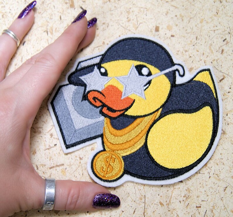 Retro Rapper Gangsta Rubber Duckie Iron on Embroidery Patch Mtcoffinz ...
