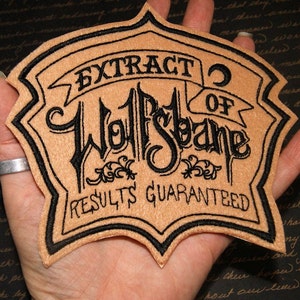 Extract of Wolfsbane Apothecary Potion - Iron on Embroidery Patch Mtcoffinz - - Choose Size - Etsy