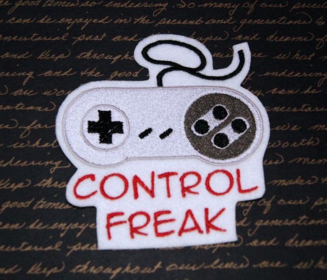 Control Freak Retro Controller Iron on Embroidery Patch Mtcoffinz - Etsy