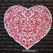 Red Lace Filigree Heart Iron on Embroidery Patch Mtcoffinz - Etsy