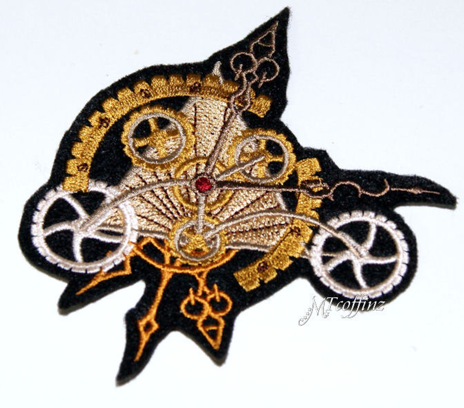 Steampunk Clockwork Gears Iron on Embroidery Patch Mtcoffinz - Etsy