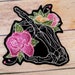 Skeleton Hand Flowers Gothic Dire Blooms Iron on Embroidery Patch ...