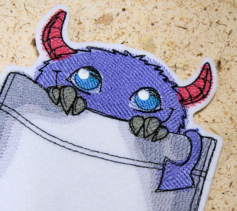 Pocket Monster Little Devil Monster Iron on Embroidery Patch | Etsy