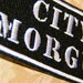 City Morgue Name Badge Iron on Embroidery Patch Mtcoffinz (white or Red ...