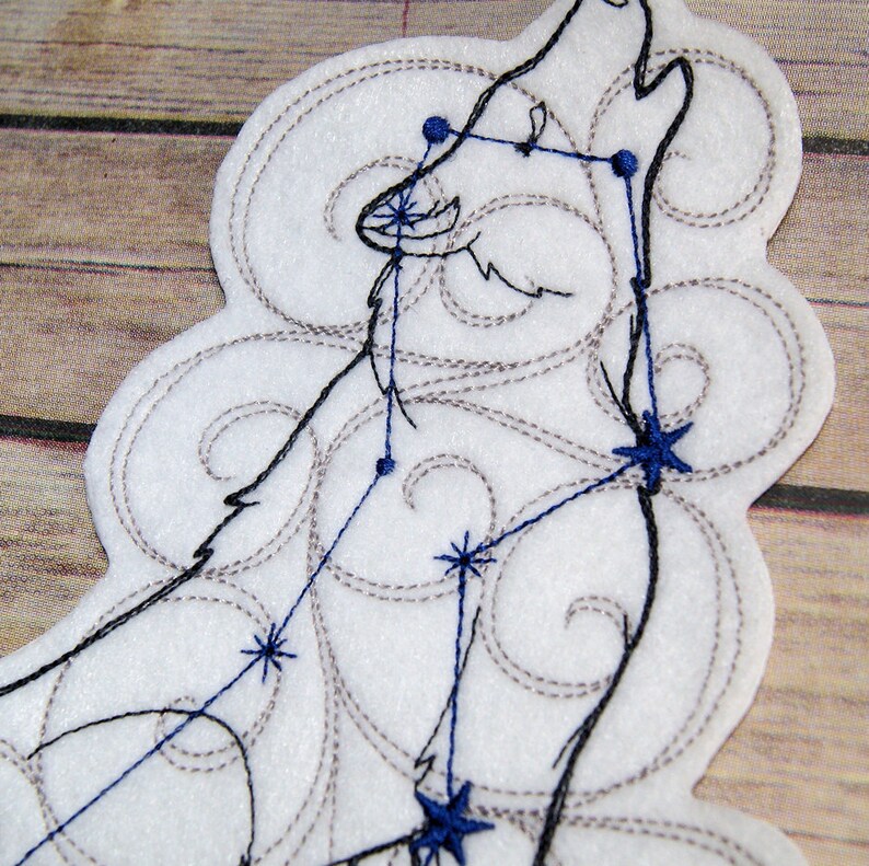 Lupus Stellar Constellation Iron on Embroidery Patch | Etsy