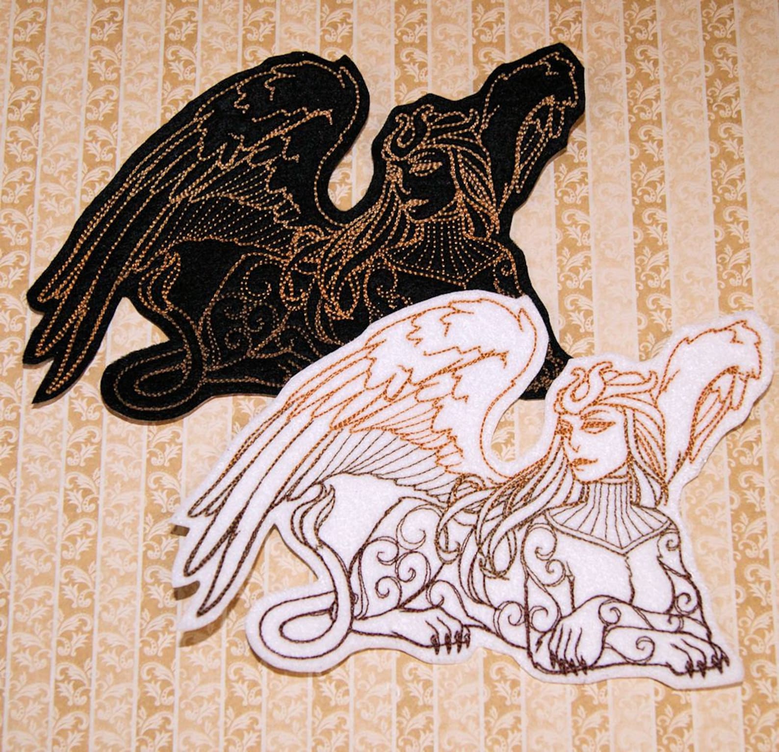 Sphinx Mythical Greek Monster Iron on Embroidery Patch | Etsy