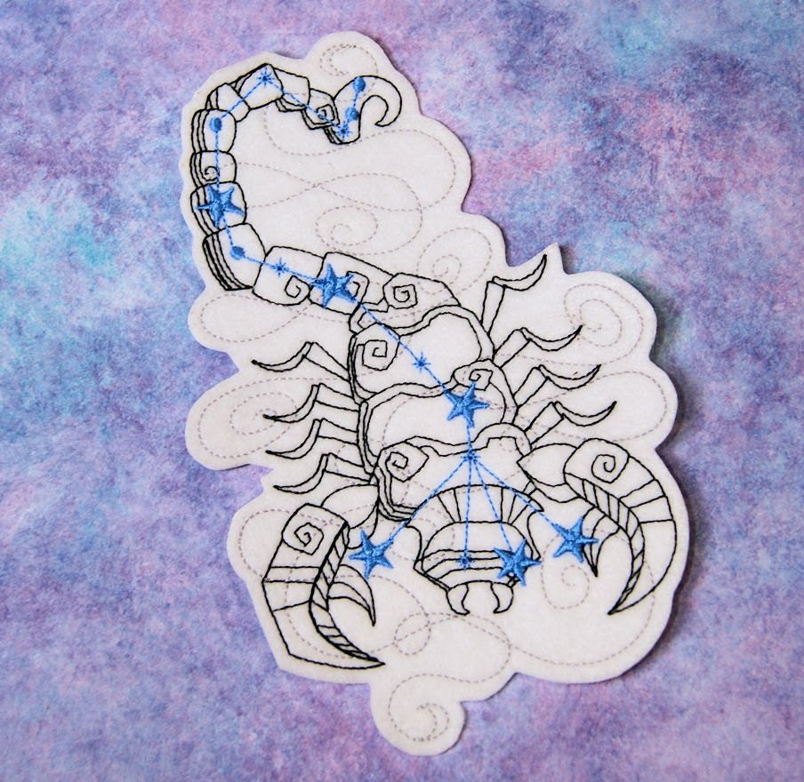 Scorpio the Scorpion Constellation Iron on Embroidery Patch - Etsy