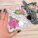 Skeleton Hand Flowers Gothic Dire Blooms Iron on Embroidery Patch ...
