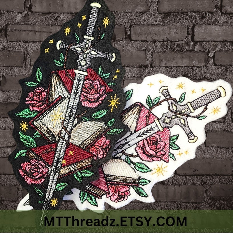 Sword and Book Patches - Etsy