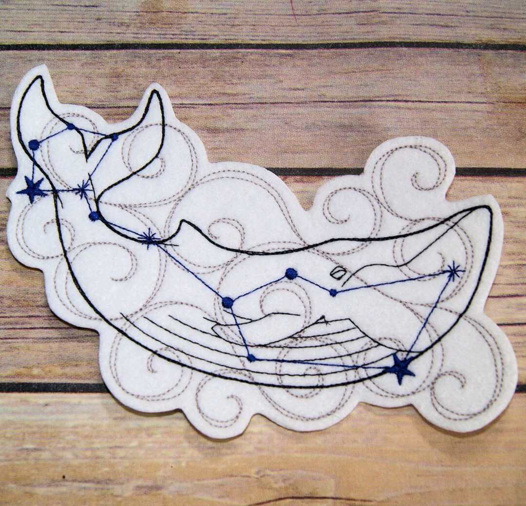 Cetus Whale- Stellar Constellation - Iron on Embroidery Patch Mtcoffinz ...