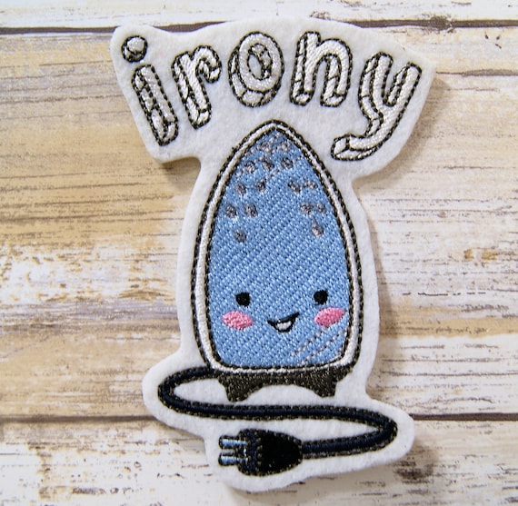 Total Irony Iron on Embroidery Patch Mtcoffinz Choose Size | Etsy