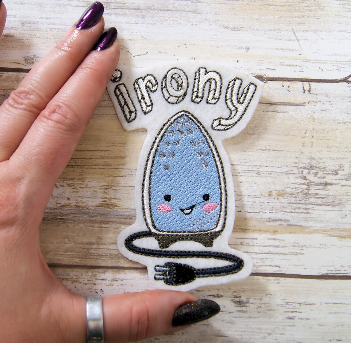 Total Irony Iron on Embroidery Patch Mtcoffinz Choose Size | Etsy