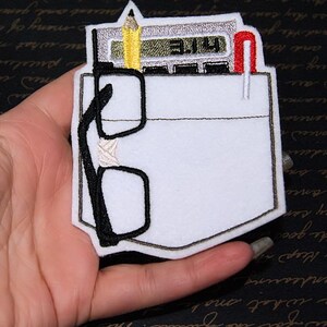 Nerdy Pocket Patch Pocket Protector Gift for Nerd Geek Gift Iron on ...