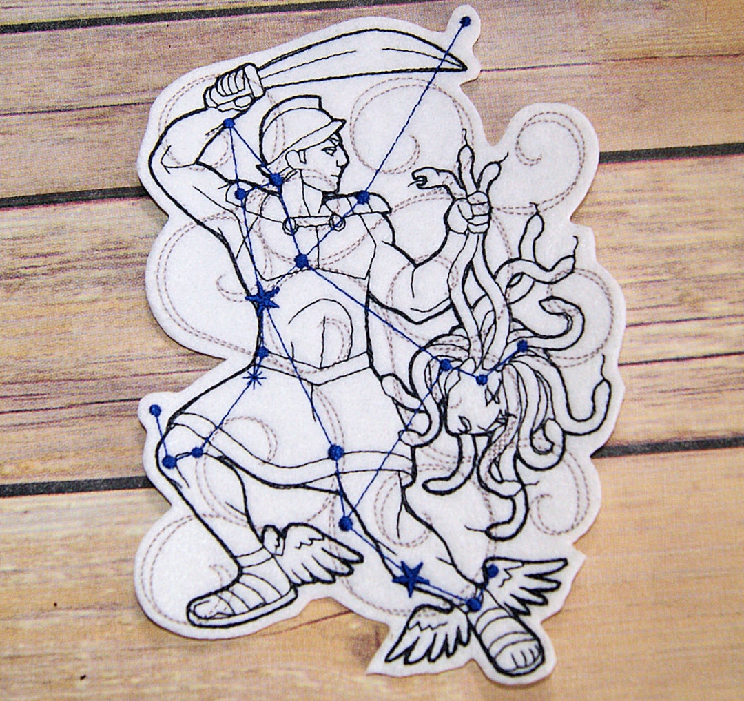 Perseus - Stellar Constellation - Iron on Embroidery Patch Mtcoffinz ...