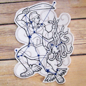 Perseus - Stellar Constellation - Iron on Embroidery Patch Mtcoffinz ...
