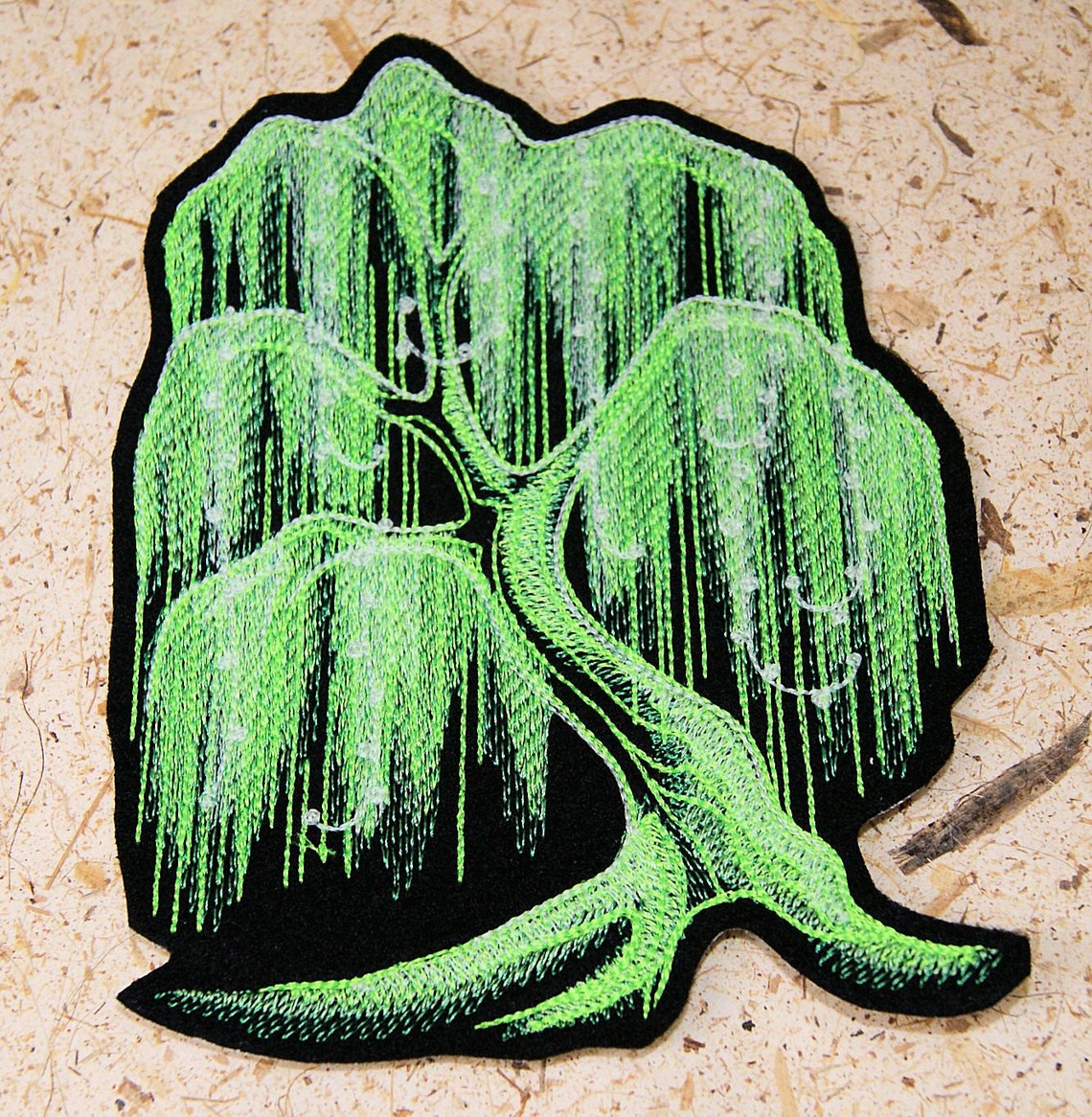 Glow in the Dark Weeping Willow Tree Iron on Embroidery Patch - Etsy