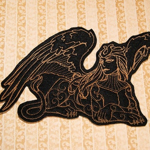 Sphinx Mythical Greek Monster Iron on Embroidery Patch Mtcoffinz ...
