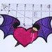 Staked Vampire Heart With Wings Iron on Embroidery Patch Mtcoffinz - Etsy
