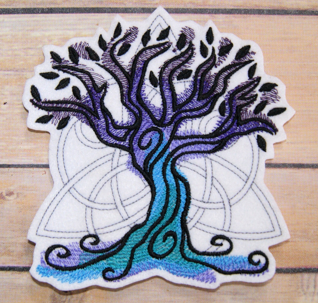 Celtic Tree- Iron on Embroidery Patch Mtcoffinz - Choose Size - Etsy